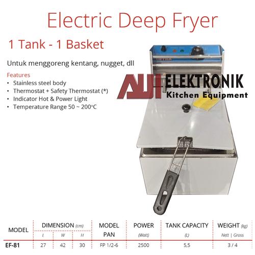 Jual Getra EF-81 Electric Deep Fryer - Penggorengan Listrik 5,5 Liter ...