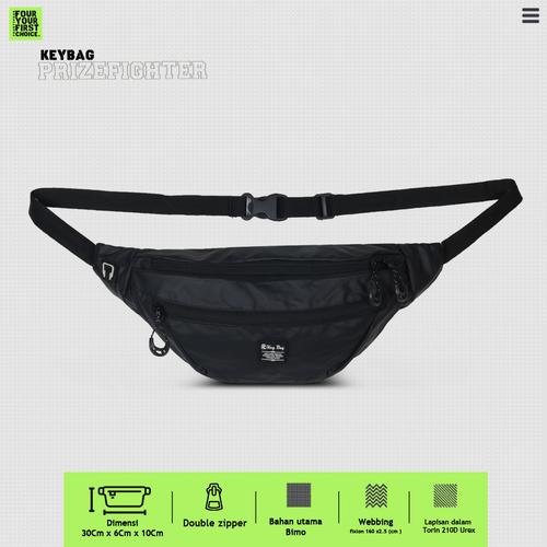 Promo FOURTYFOUR PRIZEFIGHTER - Tas Waistbag Pria Waterproof - Tas ...