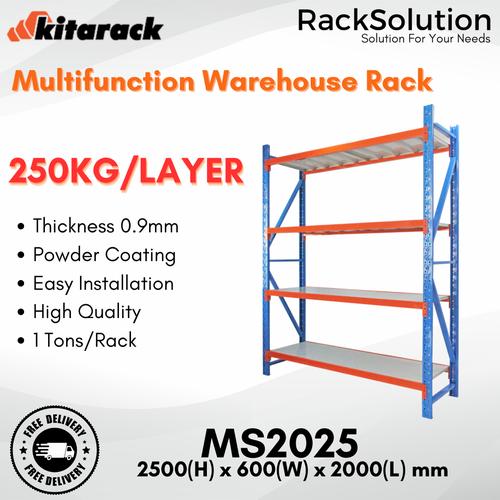 Jual MS2025 Warehouse Rack 2.5 Meter 4 Susun Rak Gudang KITARACK Light ...
