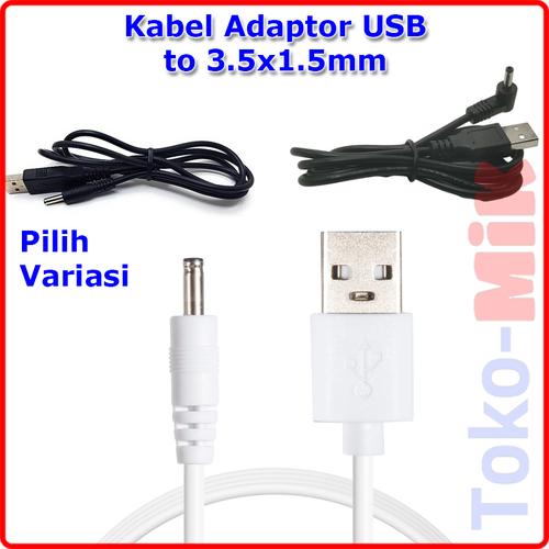 Jual KABEL DC ADAPTOR ADAPTER CHARGER USB MALE TO JACK DC 5V 3.5MM X 1 ...