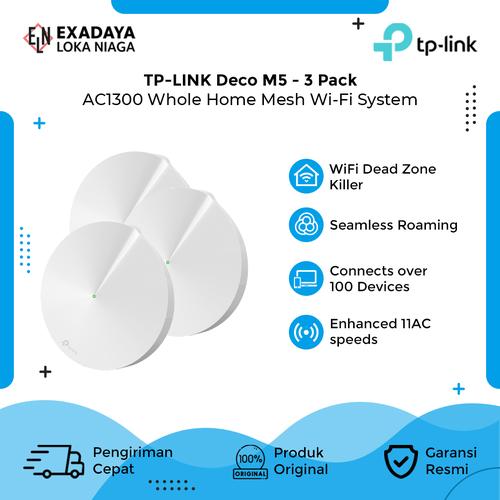Jual TP-Link Deco M5 AC1300 Whole-Home Mesh Wi-Fi System ( 3-Pack ...