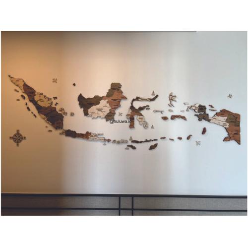 Jual Wall Art Decor Indonesia Map Size M+ / Dekorasi Dinding Peta ...