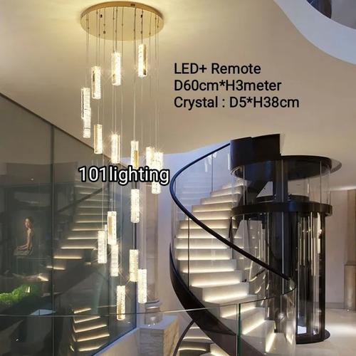 Jual lampu gantung minimalis modern led 3 warna lampu void tangga ...