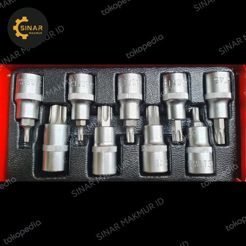 Jual TORX BIT SOCKET 9PCS/SET 1/2"DR T20-T70 SANDS KUNCI SHOCK SOCK BINTANG - Jakarta Barat ...