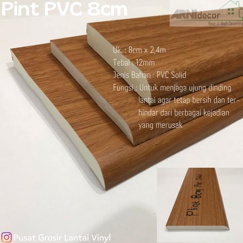 Jual Plin Lantai PVC / Lis Tembok / Lis vinyl SPC / Lis parket / 8CM ...