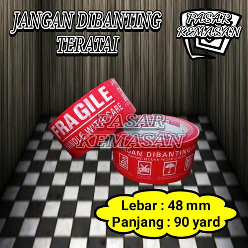 Jual ISOLASI JANGAN DIBANTING LAKBAN FRAGILE MERAH TERATAI - Kota ...