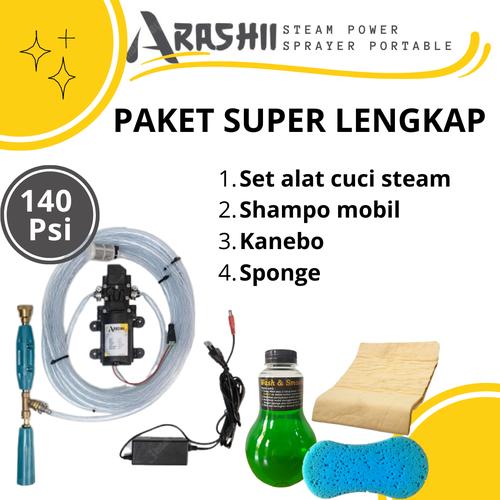 Promo Mesin alat cuci motor semprotan mobil AC steam portable tekanan ...
