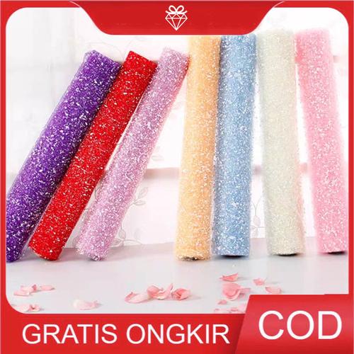 Jual 1METER Kain Tile Salju - Kertas Wrap Snow - Bahan Buket Bunga ...