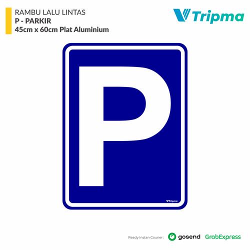 Jual Rambu Parkir "P" 45cm x 60cm Plat Alumunium - Kota Bandung ...