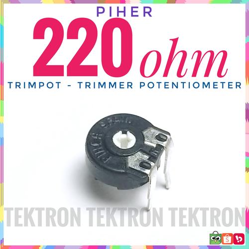 Jual PIHER Trimpot 220ohm Trimmer Potentiometer 220 ohm VR 220R - Kota ...