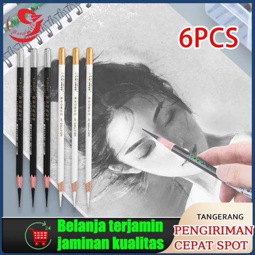 Jual Pensil Sketsa Profesional Hitam Putih Pensil Arang Gambar High ...