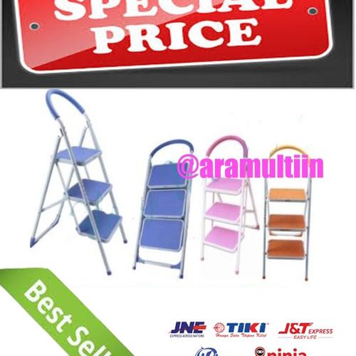 Jual Krisbow Tangga Lipat 3 Step Pijakan Besi Biru Pink Anak Tangga ...
