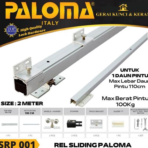 Jual SLIDING RAIL PALOMA PINTU GESER SRP 001 2 METER REL SLIDING ...