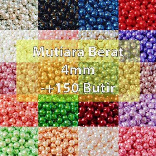 Jual Mutiara Sintetis / Mutiara Berat / Mutiara Manik / 150Pcs 4mm ...
