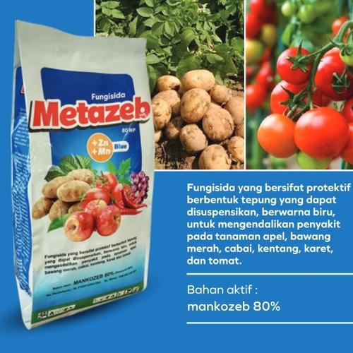Jual Metazeb BLUE 80WP 1 kg mancozeb fungisida cegah jamur busuk daun ...