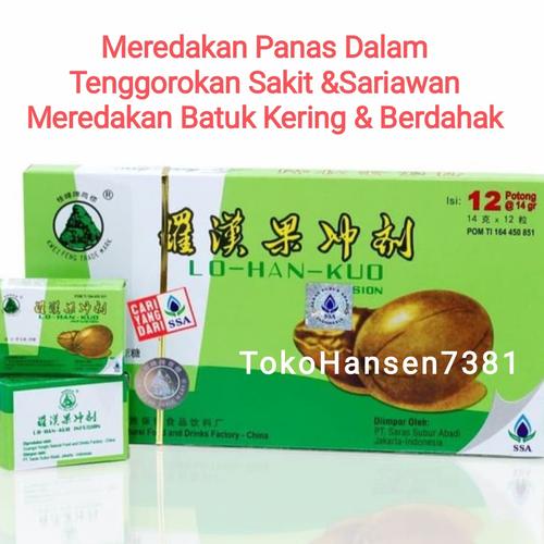 Jual Lo Han Kuo Kotak isi 12 Pereda Panas dalam dan obat Batuk asli SSA ...
