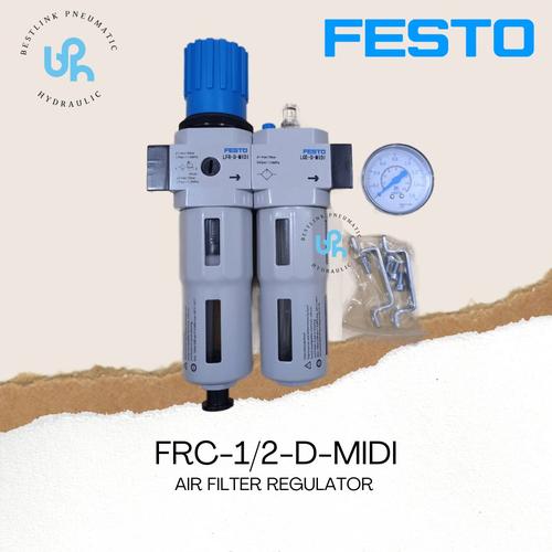 Jual FRC-D-MIDI / FRC-1/2-D-MIDI FESTO AIR UNIT FILTER REGULATOR ...