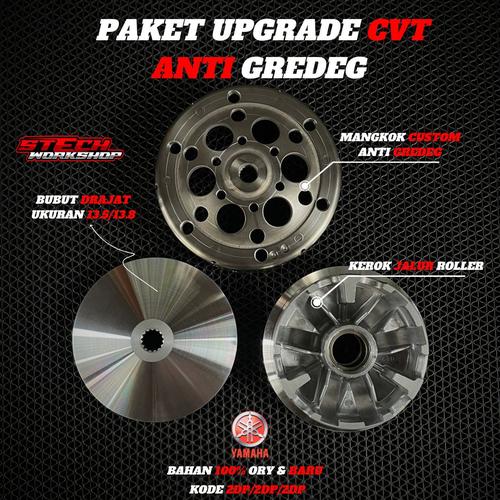 Jual PAKET UPGRADE CVT AEROX LEXI NMAX 2020 PULLEY MANGKOK CUSTOM BUBUT - B65+CARTEL - Kab ...