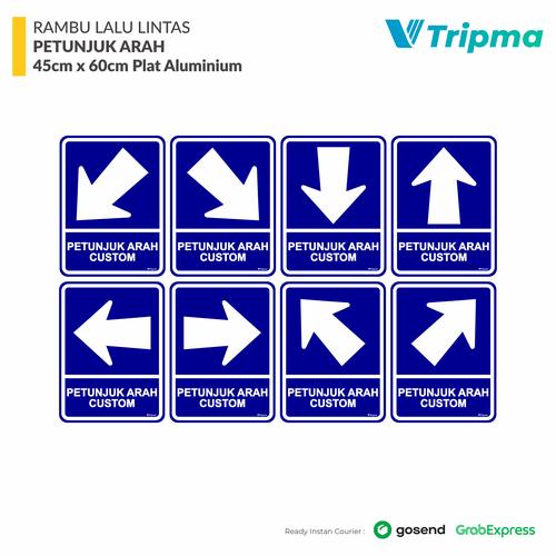 Jual Rambu Petunjuk Arah 45cm x 60cm Plat Alumunium - ACP 3mm - Kota ...