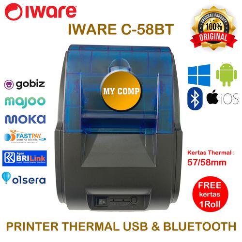 Jual Printer Thermal Bluetooth Mini Kasir Iware C-58BT - Kota Pekanbaru ...