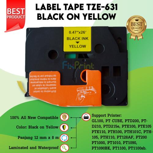 Jual Label Tape TZE-231 TZE231 231 12mm x 8m GL-H100 GL-100 GL-200 PT ...