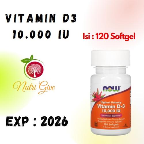Jual Now Foods Vitamin D-3 10,000 IU 120 Softgels Food D3 D 3 10000 10000IU - Jakarta Utara ...