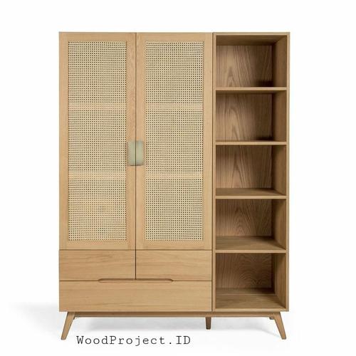 Jual Lemari Pakaian Wardrobe Serbaguna Pintu 2 Minimalis Kayu Jati ...