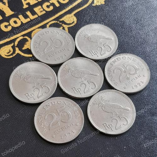 Jual Koleksi Uang Koin Kuno 25 Rupiah Burung Tahun 1971 - Bagus - Kab. Sleman - Garuda ...