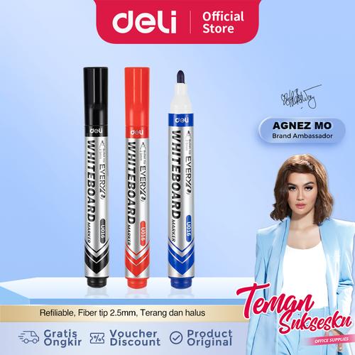 Jual Deli Spidol Papan Tulis / Dry Erase Marker bisa di Refill 2.5mm ...