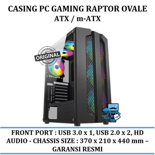 Jual Casing Pc Gaming Raptor Ovale Atx / M-Atx - Original Produk ...