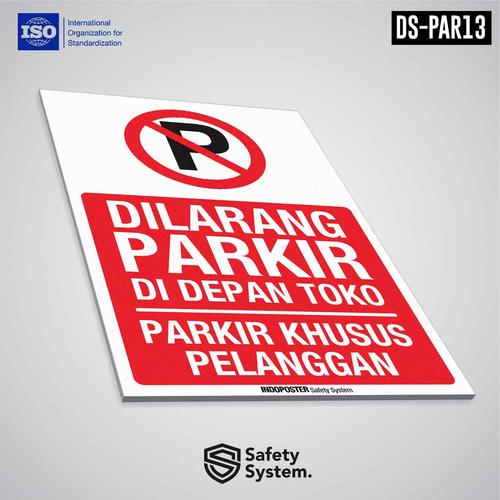 Jual Safety Sign Rambu K3 PVC - Dilarang Parkir Di Depan Toko Khusus ...