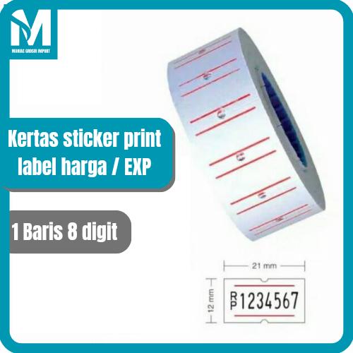Jual kertas sticker isi refil alat cetak print label harga expaired ...