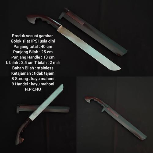 Jual Golok Silat IPSI Usia Dini Ukuran 25cm Bela Diri Golok Tumpul ...