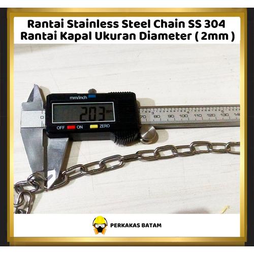 Jual Stainless Steel Chain Rantai Stainless 2mm Rantai kapal Rantai 2mm ...