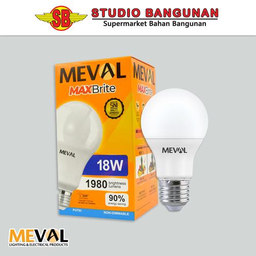 Jual Lampu LED MEVAL MaxBrite 18W - Putih - Kota Pontianak - Studio Bangunan | Tokopedia