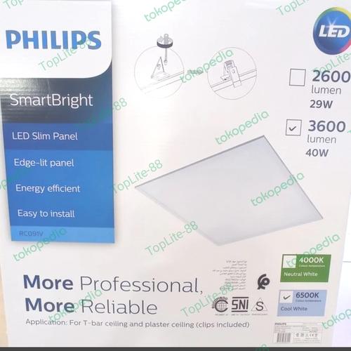 Jual PHILIPS RC091V 40W 40Watt Led36 Panel Light Ceiling 60x60 Cool White - Jakarta Pusat ...