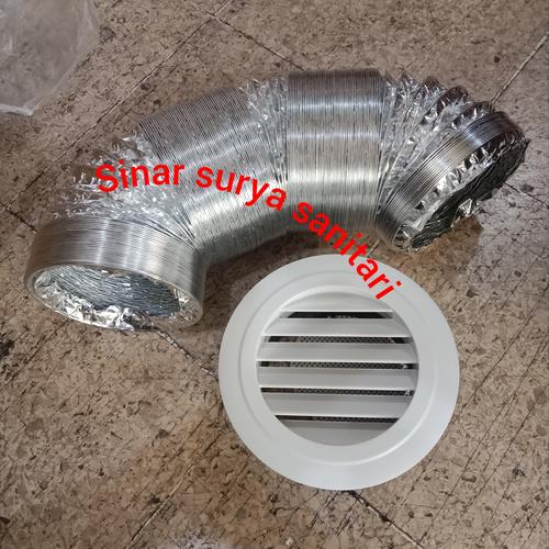 Jual Paket penutup+flexible ducting 8" grill bulat pipa exhaust ...