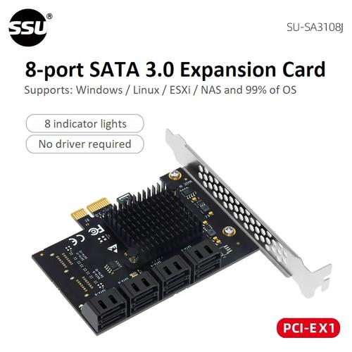 Jual SSU PCIe 8-port 12 16 SATA 3.0 Expansion Adapter / Card PCI ...