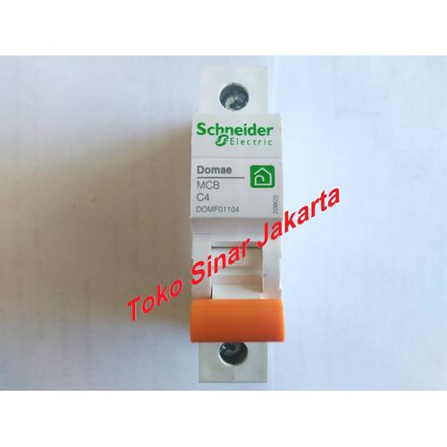 Jual MCB Mini Circuit Breaker Listrik 1P 1 Phase SCHNEIDER NEW DOMAE ...