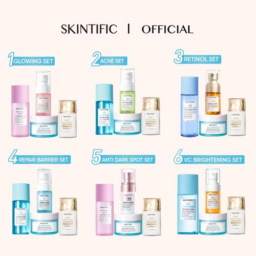 Jual SKINTIFIC 4pcs with Sunscreen - Paket Skincare Moisture Gel ...