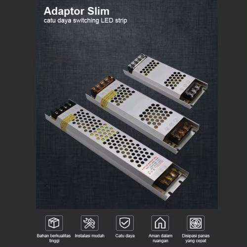 Jual Trafo LED Strip 3A 5A 10A 15A 12v Power Supply Slim Tipis AC DC ...