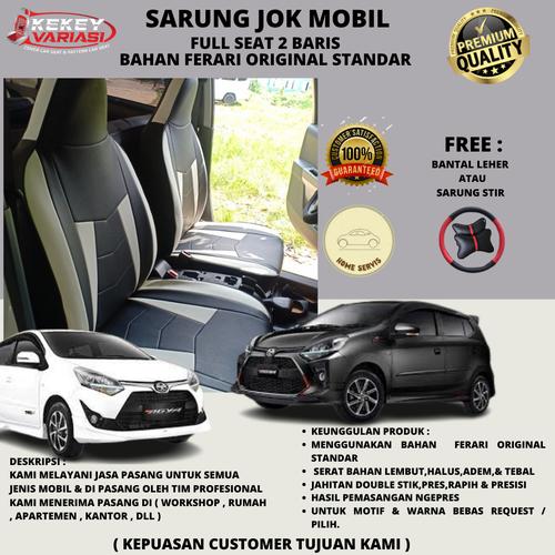 Jual sarung jok mobil bahan ferari Agya ayla Brio Yaris Karimun Soluna ...