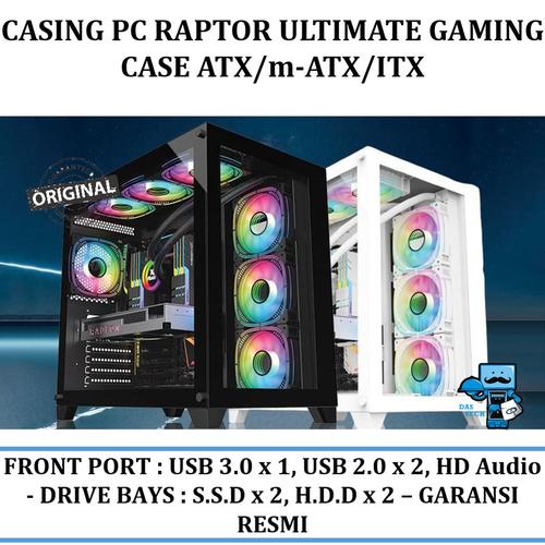 Promo Casing Pc Raptor Ultimate Gaming Case Atx/M-Atx/Itx - Garansi ...