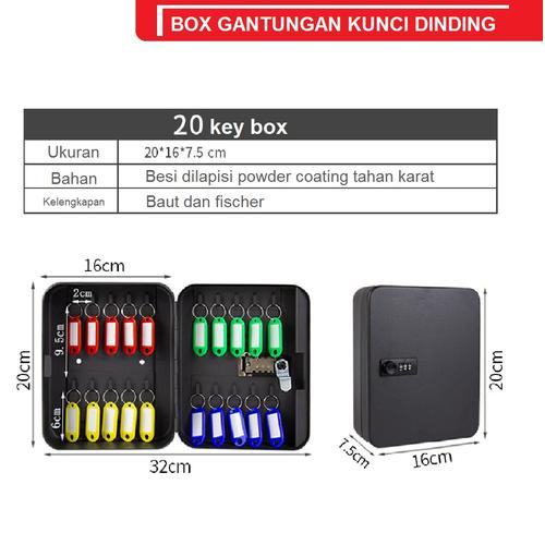 Jual KEYBOX KOTAK KUNCI BESI DINDING KEY BOX CABINET KOTAK DINDING BESI ...