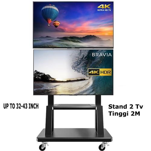 Jual Bracket standing 2 tv Braket stand 2 tv Standing bracket 2 tv 32 ...