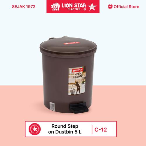 Promo LION STAR Tempat Sampah Round Step on Dustbin 5L C-12 - Cokelat - Kab. Tangerang - Lion ...