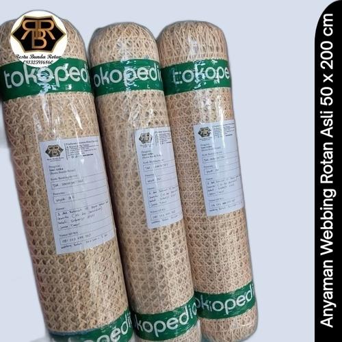 Promo anyaman rotan lembaran / bunga tanjung / webbing rotan asli ...