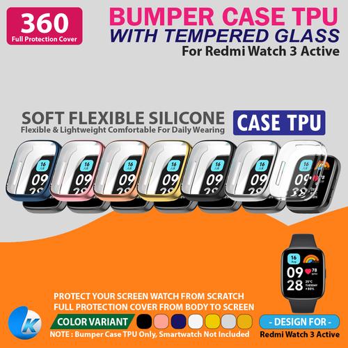 Jual Rubber Case Soft TPU Bumper Cover Screen Redmi Watch 3 Active Lite ...