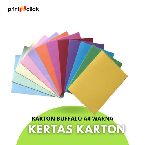 Jual kertas karton buffalo a4 warna 1 pack isi 20 lembar - Merah, 10 ...