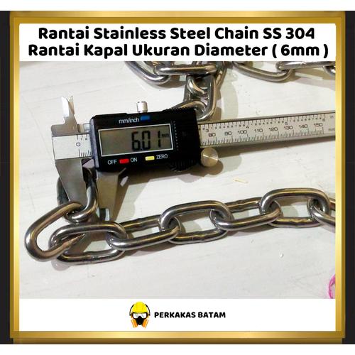 Jual Stainless Steel Chain Rantai Stainless 6mm Rantai kapal Rantai 6mm ...